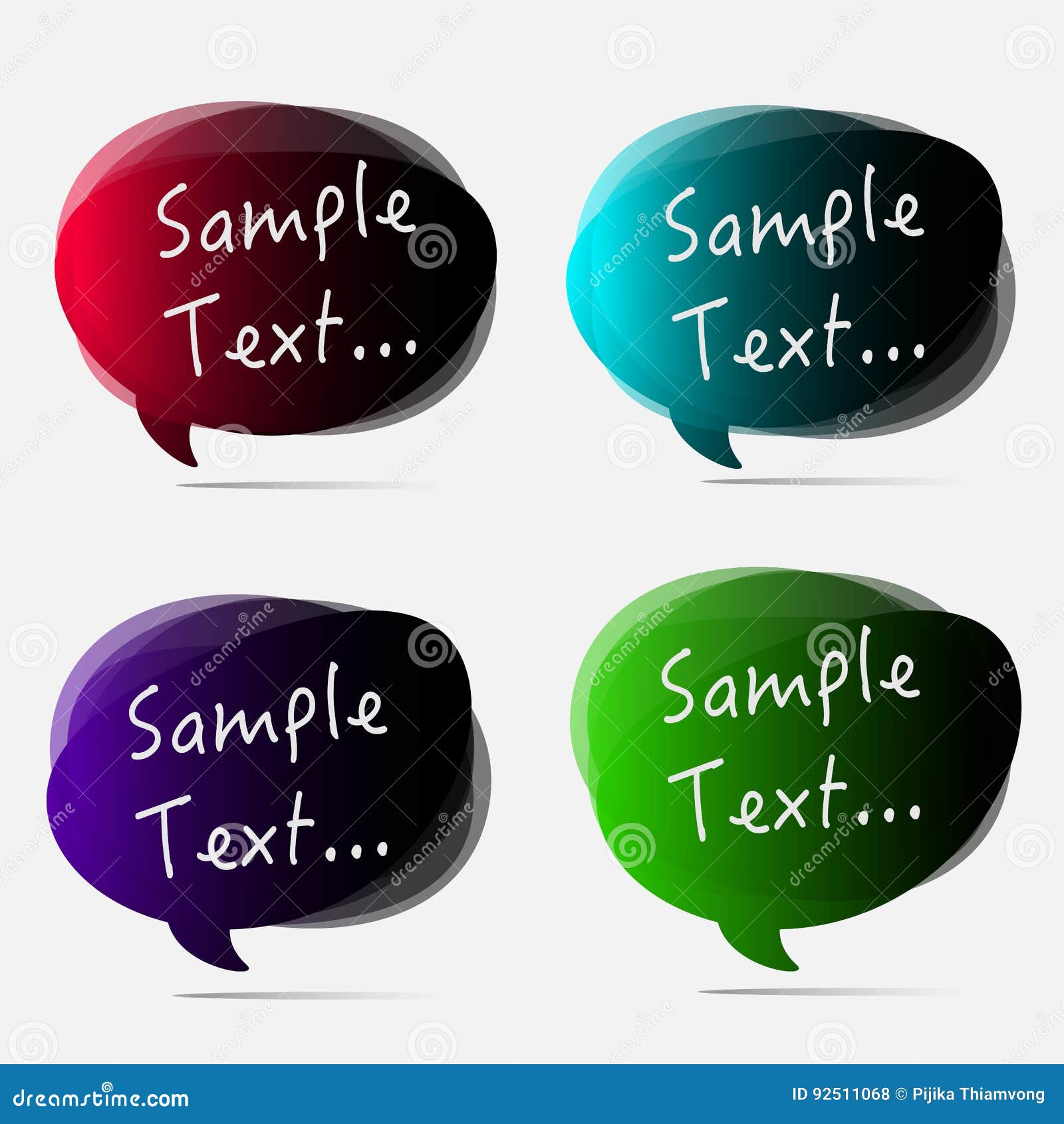 Vector Colorful Speech Bubble. Stock Vector - Illustration of modern ...