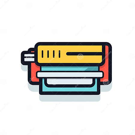 Vector of a Colorful Stack of Objects Depicted in a Minimalist Vector ...
