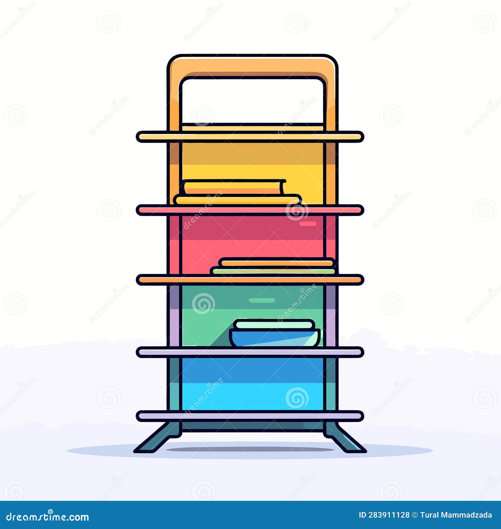 Vector of Colorful Stacked Boxes in a Minimalistic Style Stock Vector ...