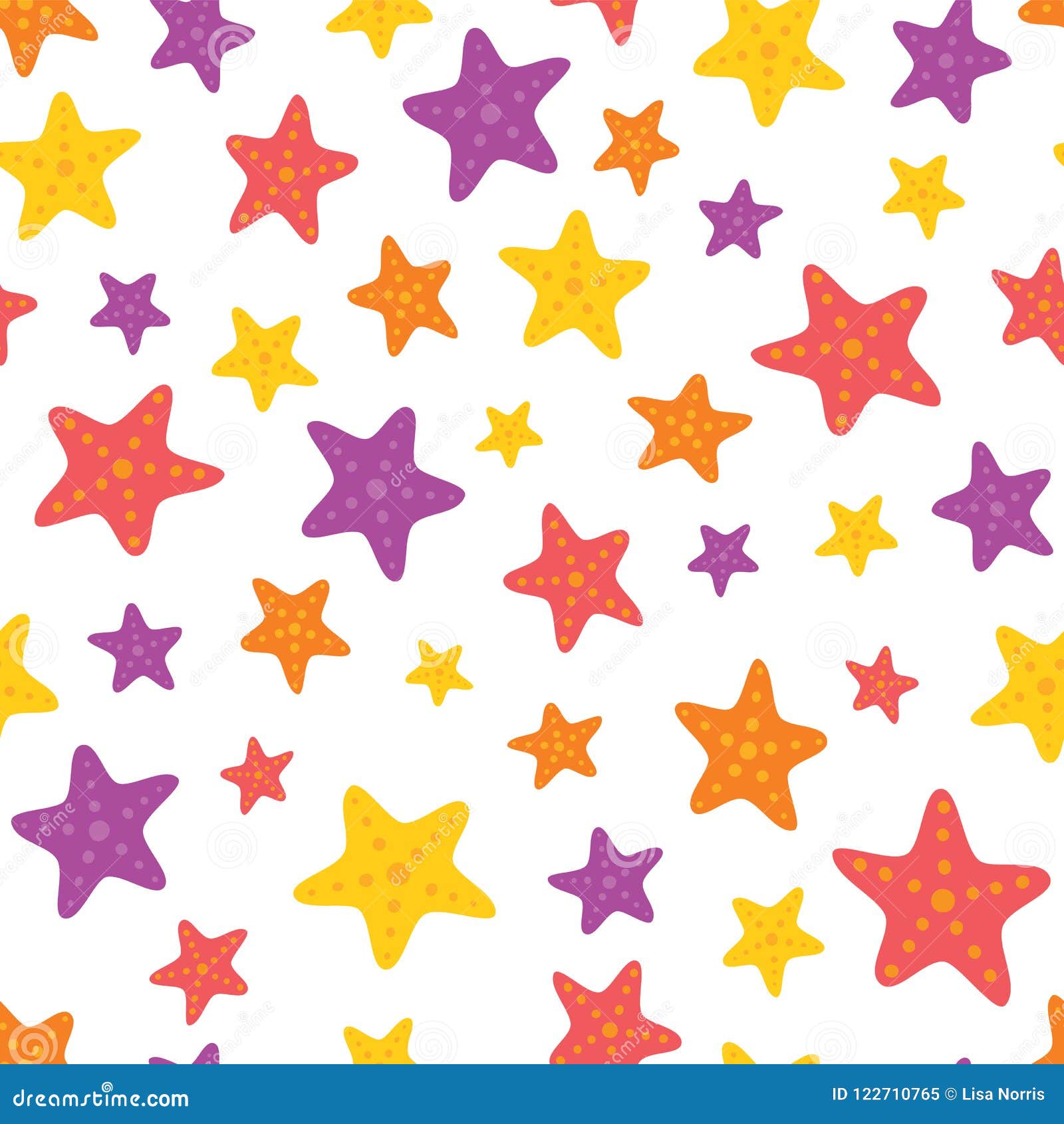 Vector Colorful Starfish on White Seamless Pattern Background Stock ... Vector Colorful Starfish on White Seamless Pattern Background Stock ...