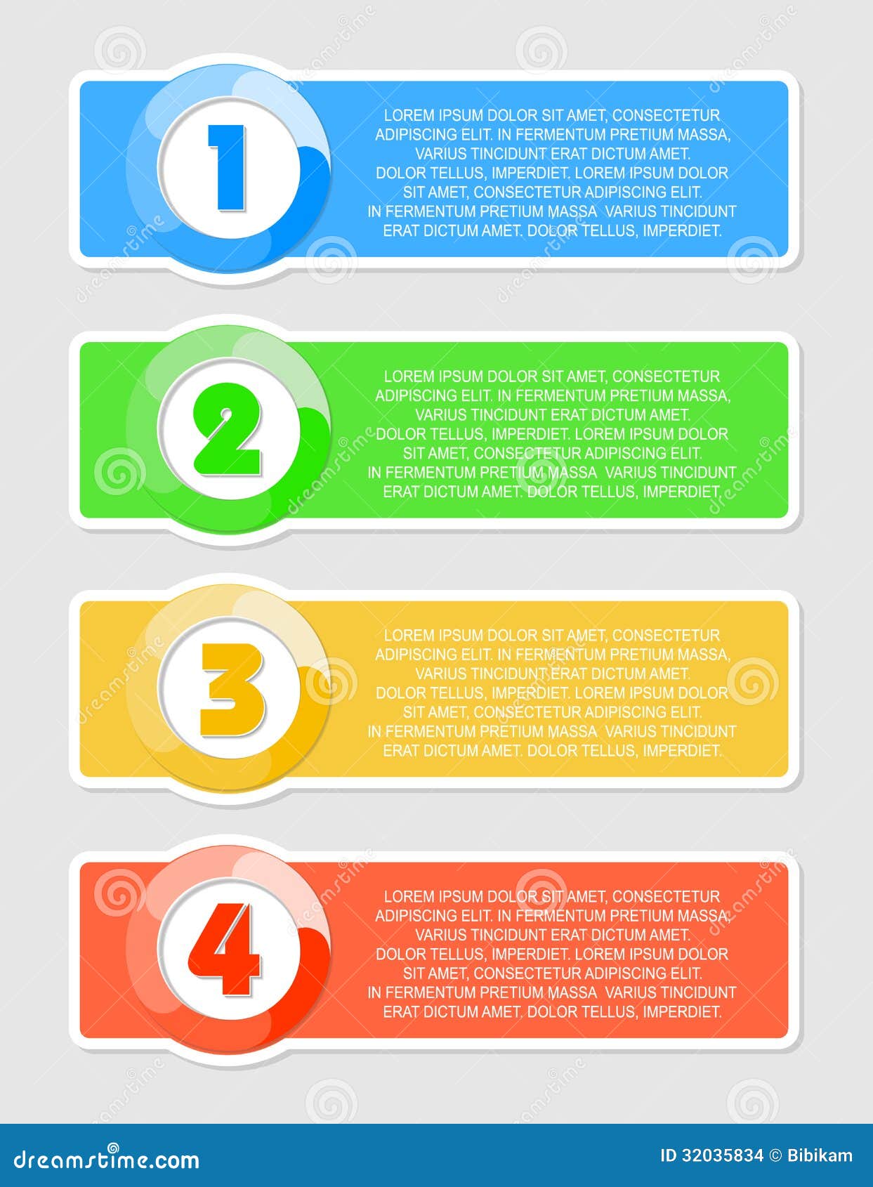 Vector Colorful Stickers with Numbers Stock Vector - Illustration of ...