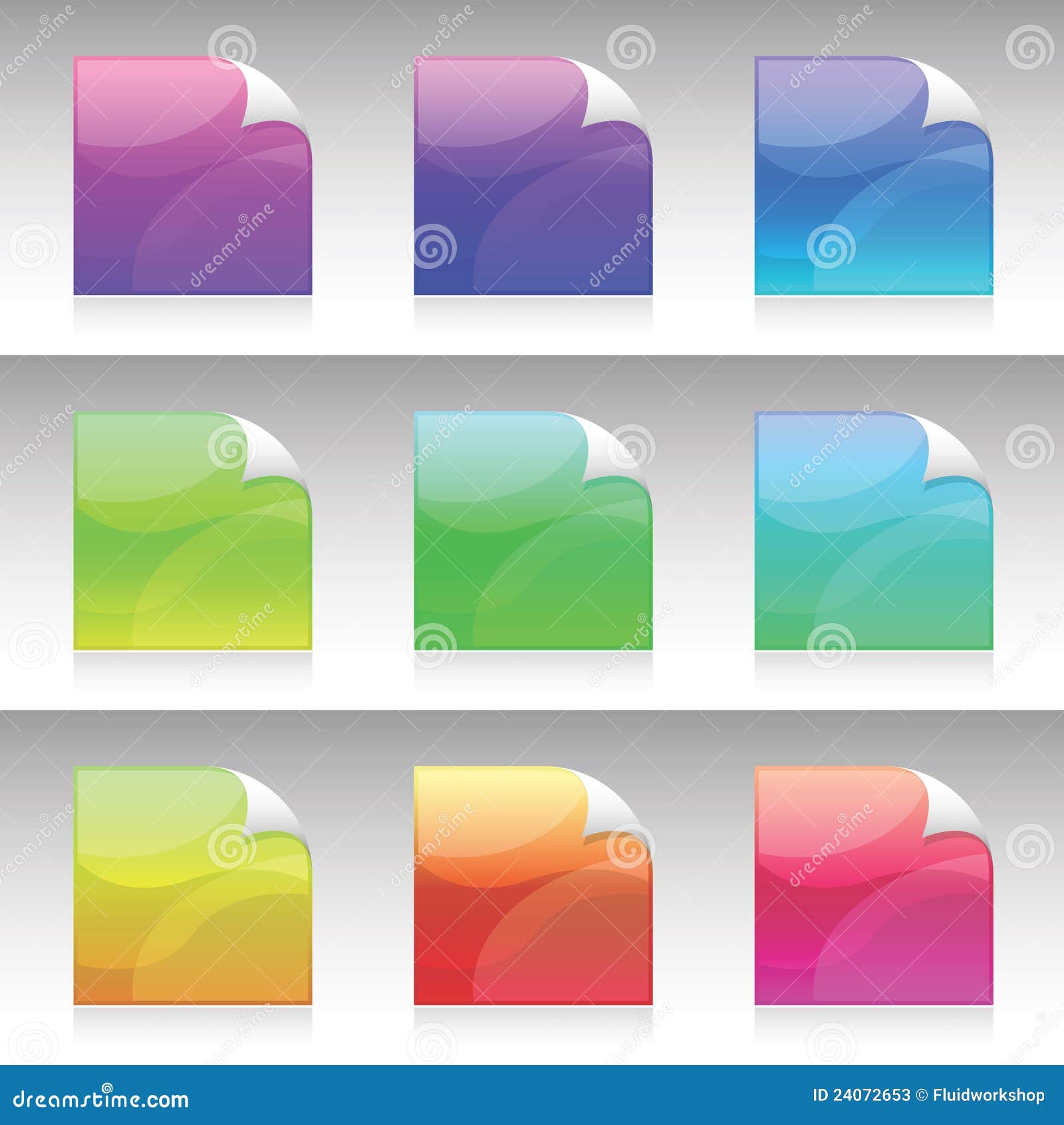 Vector Colorful Stickies stock vector. Illustration of purple - 24072653