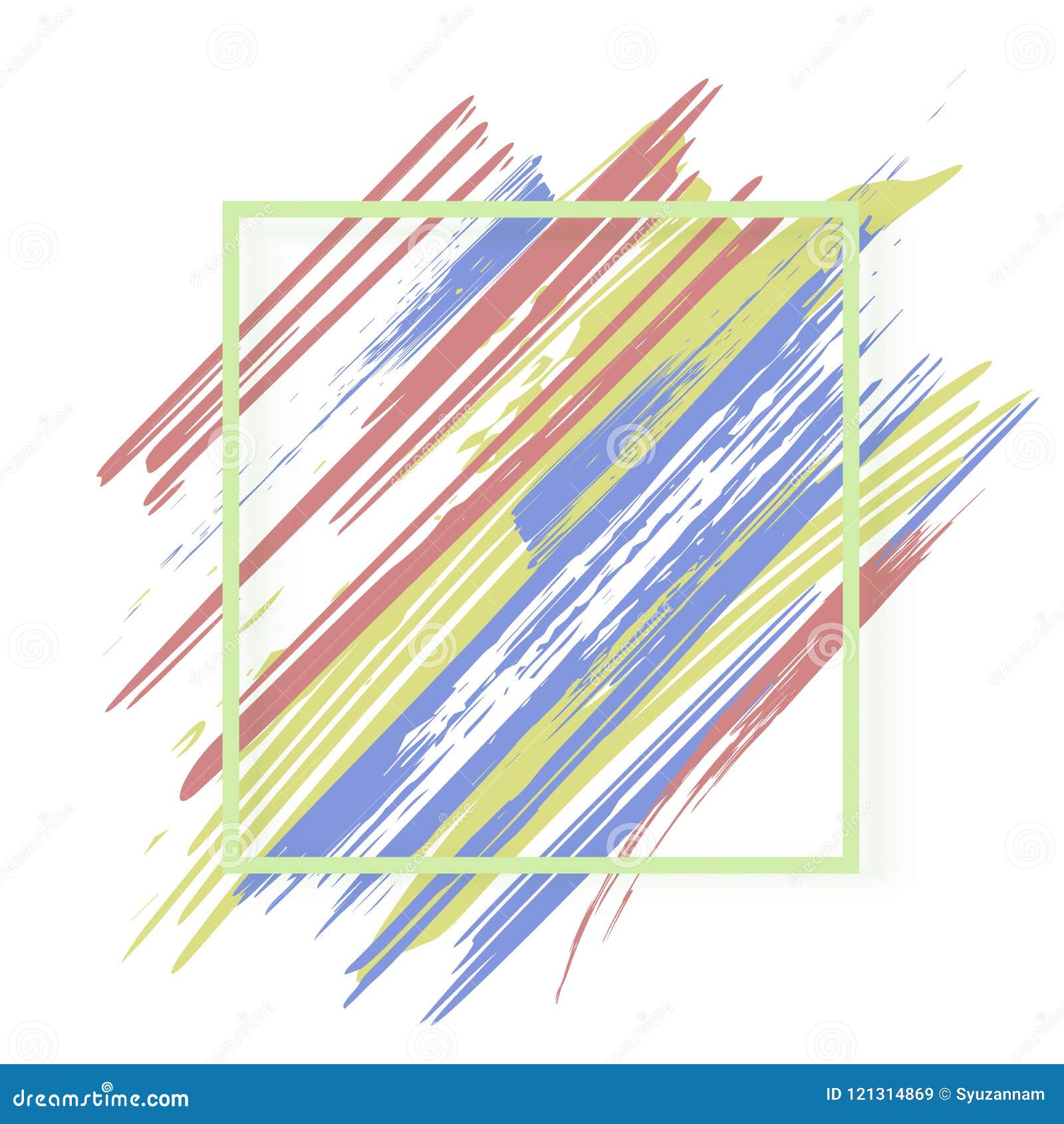 Colorful Template with Frame. Vector Illustration. Stock Vector ...