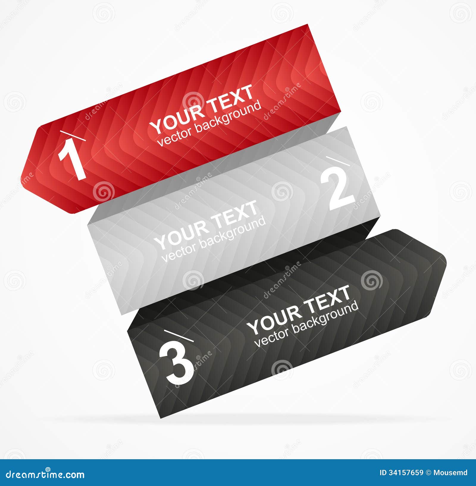 Vector Colorful Text Box 1,2,3 Concept Stock Vector - Illustration of ...