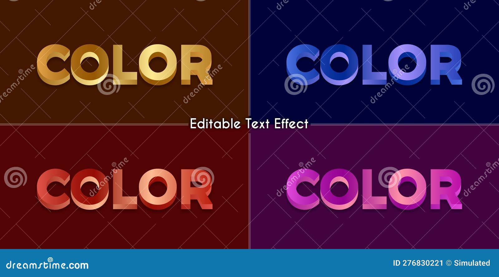 Vector Colorful Text Effect Fount Pack Illustration, Eps10 Stock Vector ...