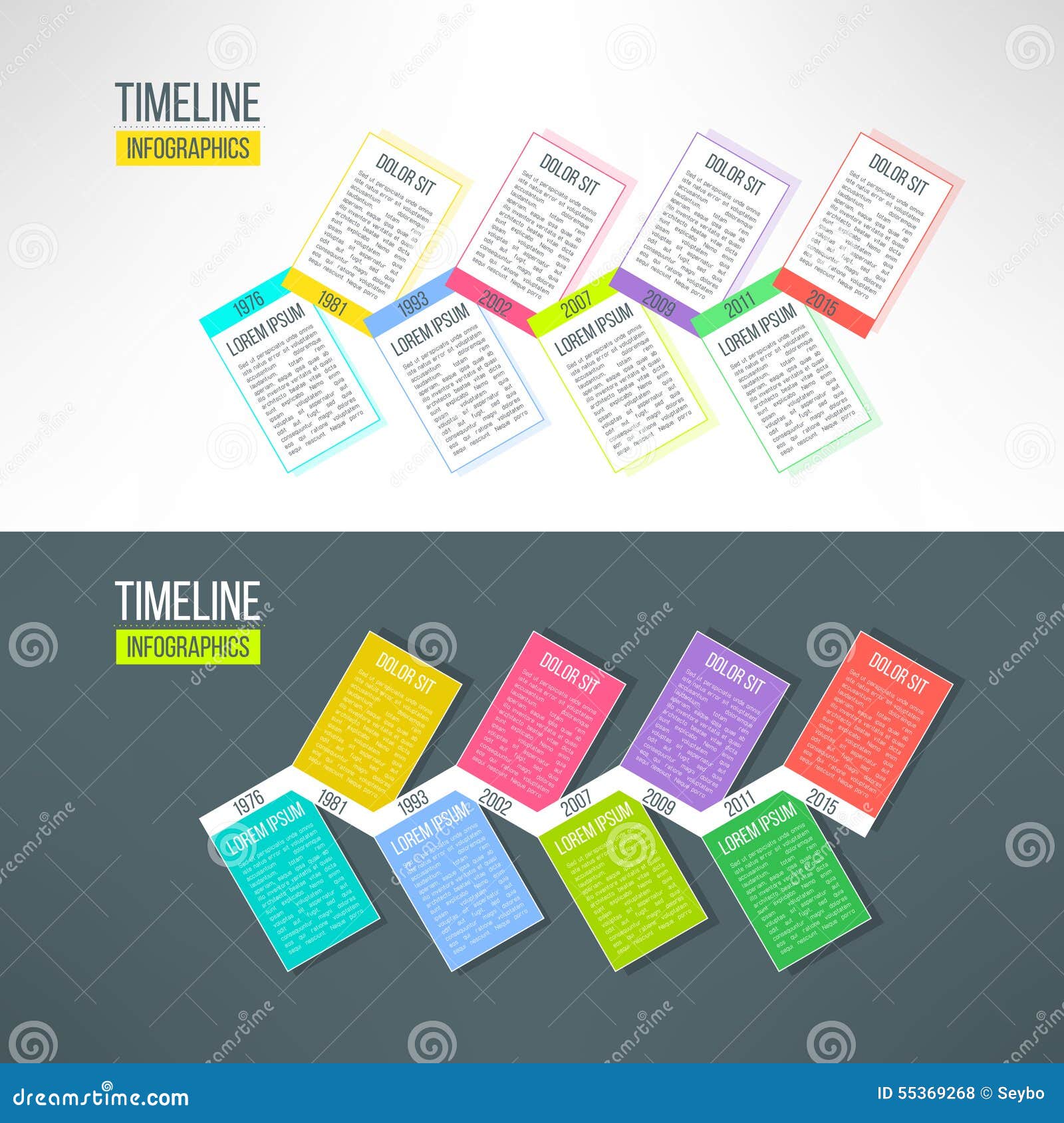 Vector Colorful Timeline Template Infographic Stock Vector ...