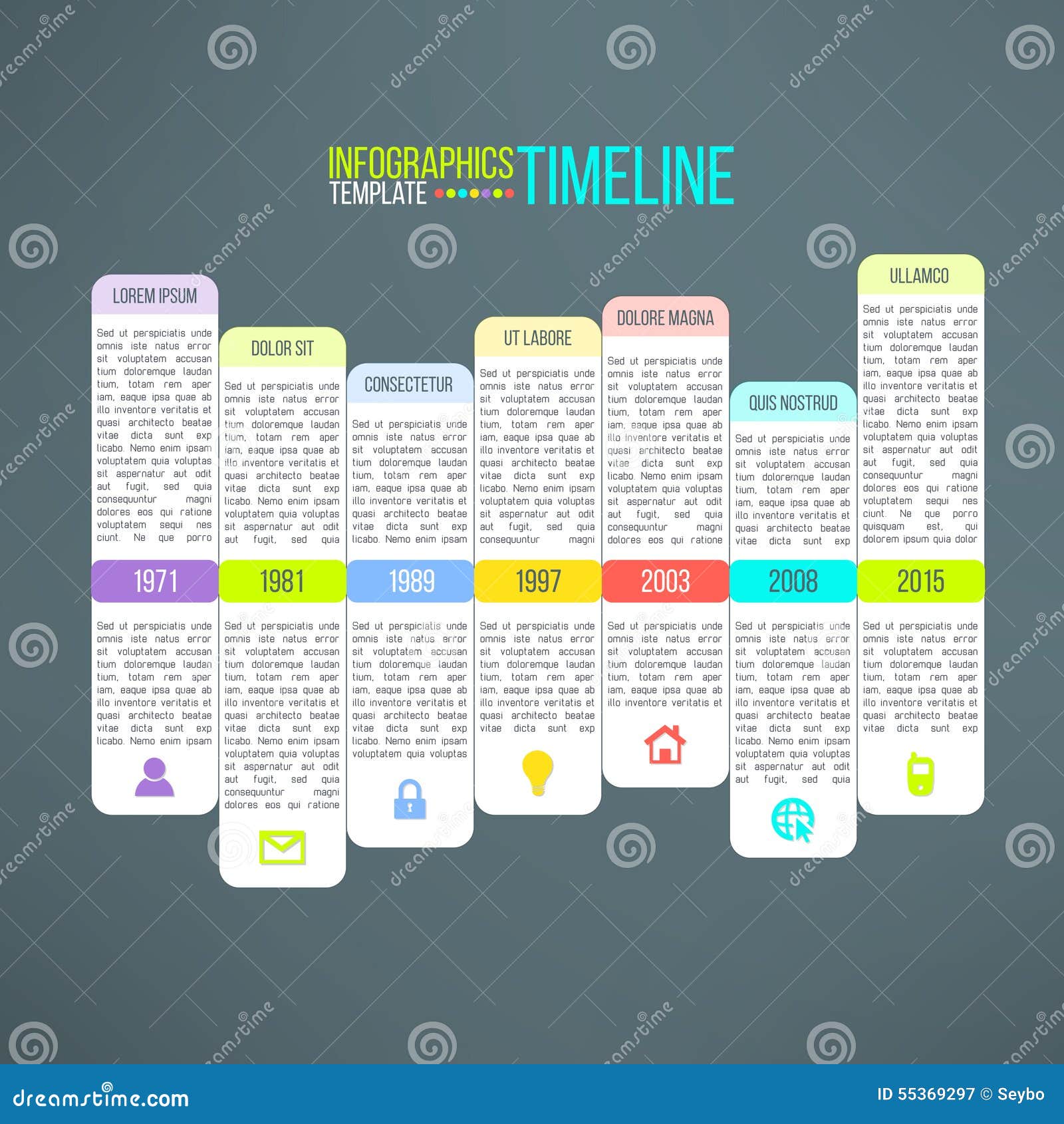 Vector Colorful Timeline Template Infographic Stock Vector ...