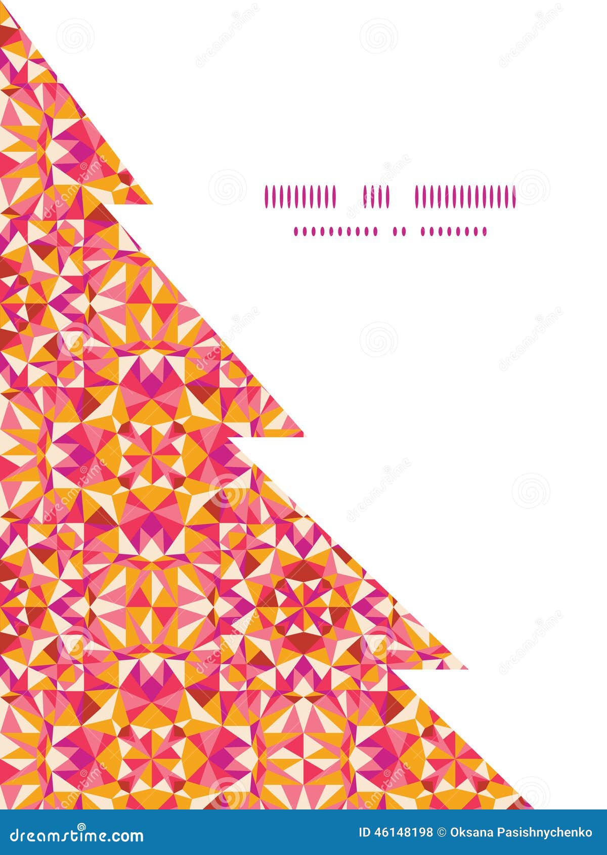 Vector Colorful Triangle Texture Christmas Tree Stock Vector ...