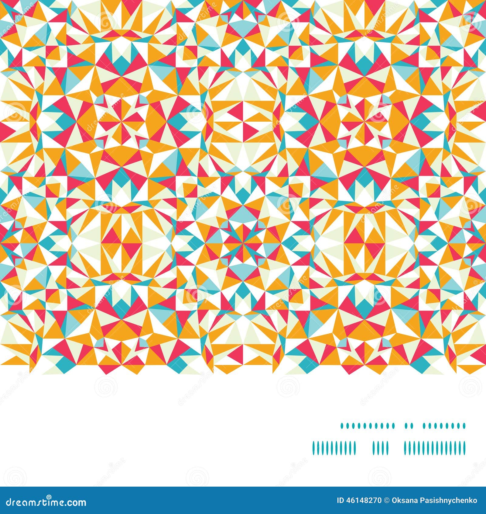 Vector Colorful Triangle Texture Horizontal Frame Stock Vector ...