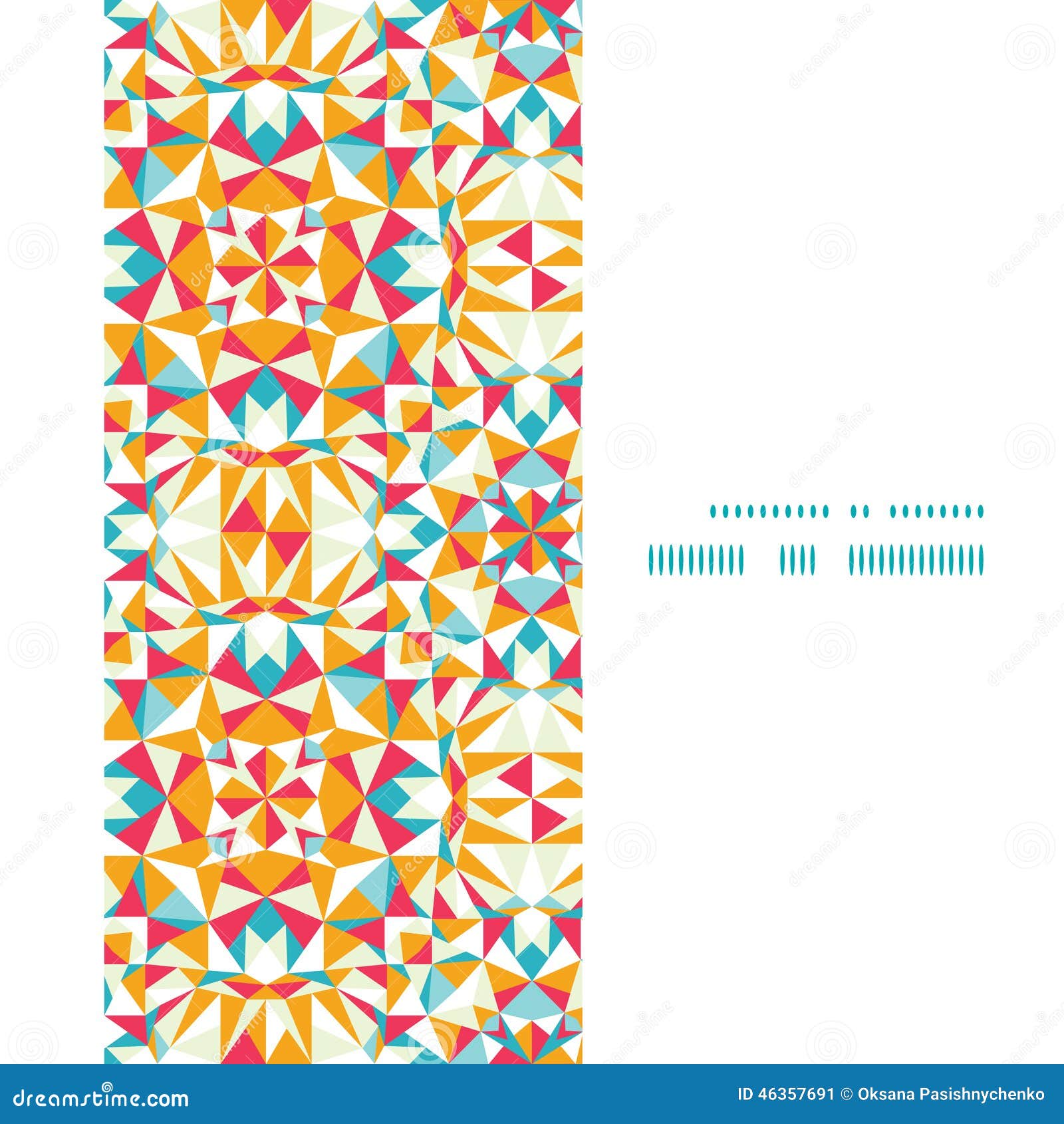 Vector Colorful Triangle Texture Vertical Frame Stock Vector ...