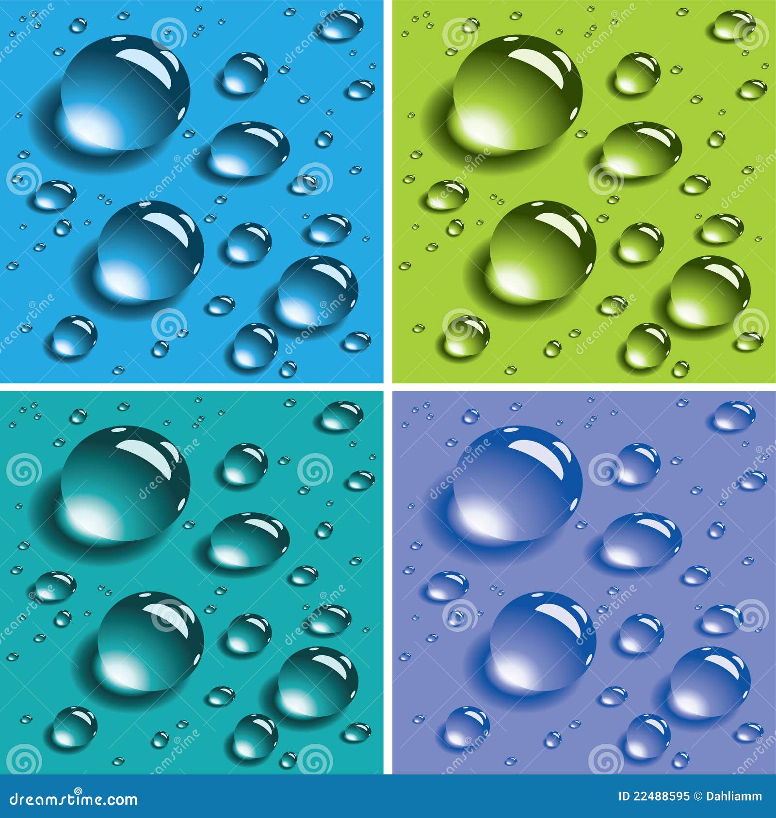 Vector Colorful Water Drops Stock Vector - Illustration of pure ...