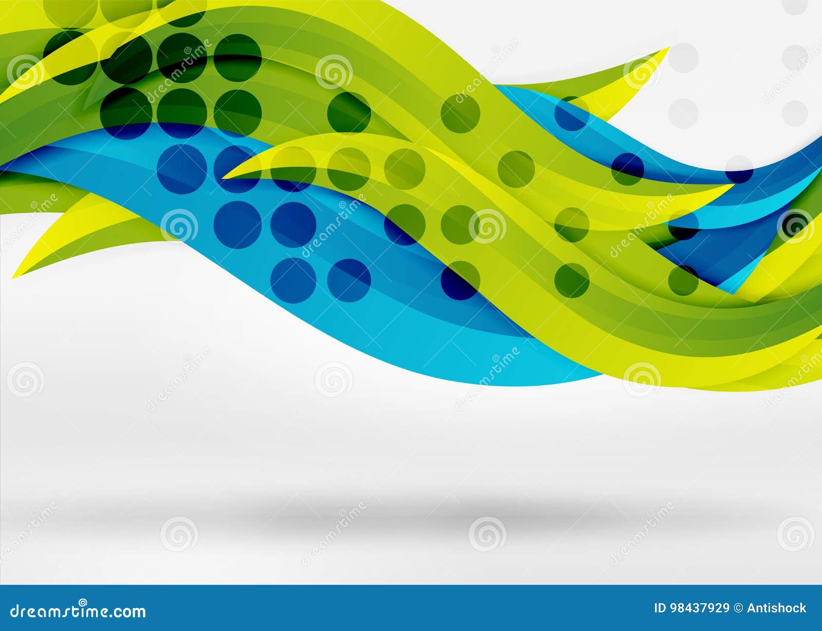 Vector Colorful Wave Lines In White And Grey 3d Space Stock Vector