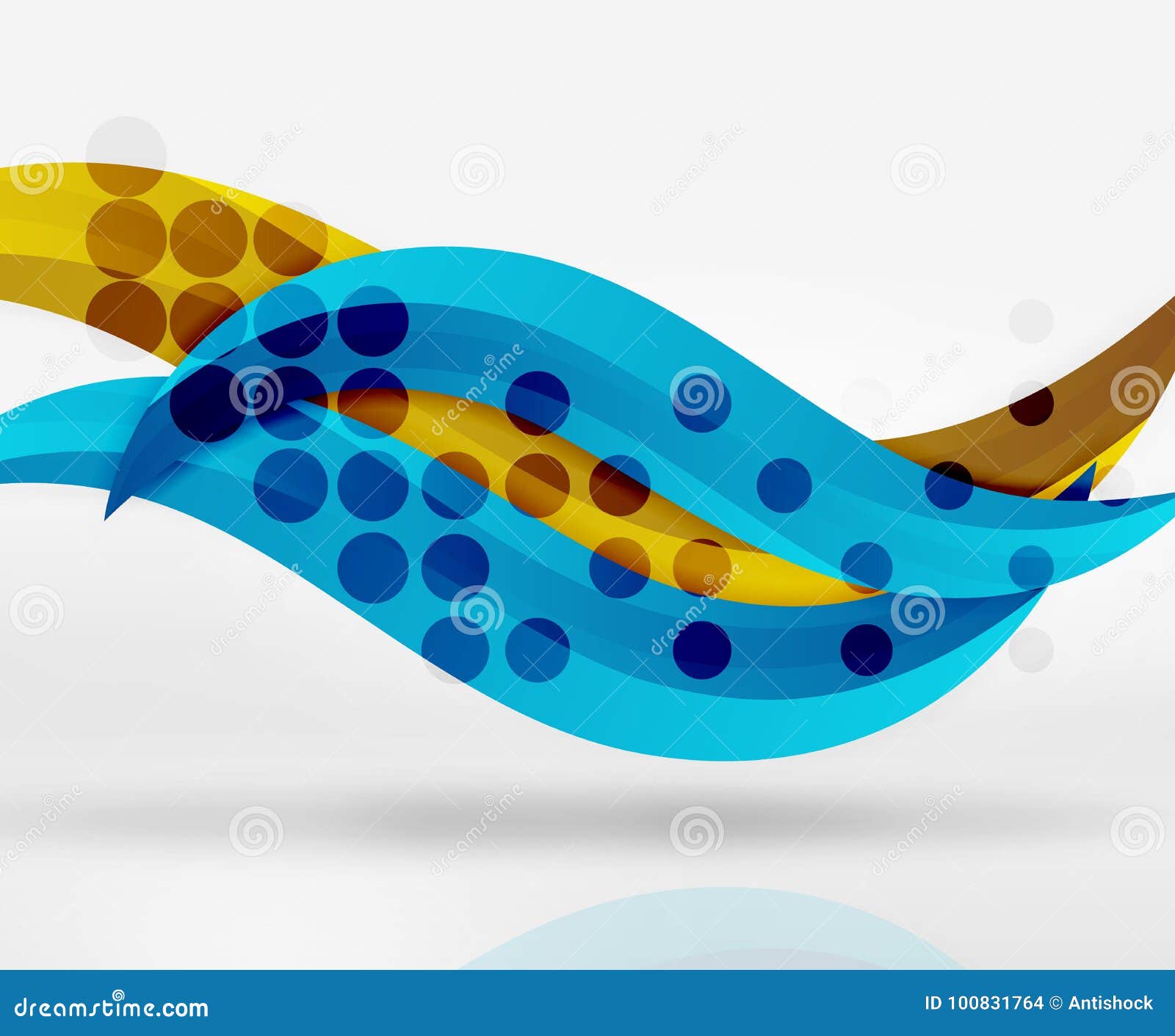 Vector Colorful Wave Lines In White And Grey 3d Space Stock Vector