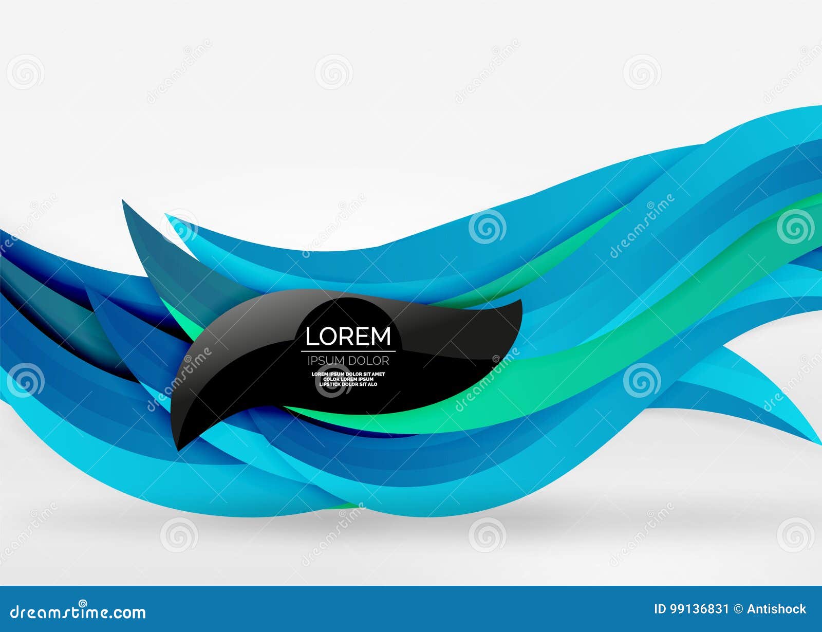 Vector Colorful Wave Lines in White and Grey 3d Space Stock Vector ...