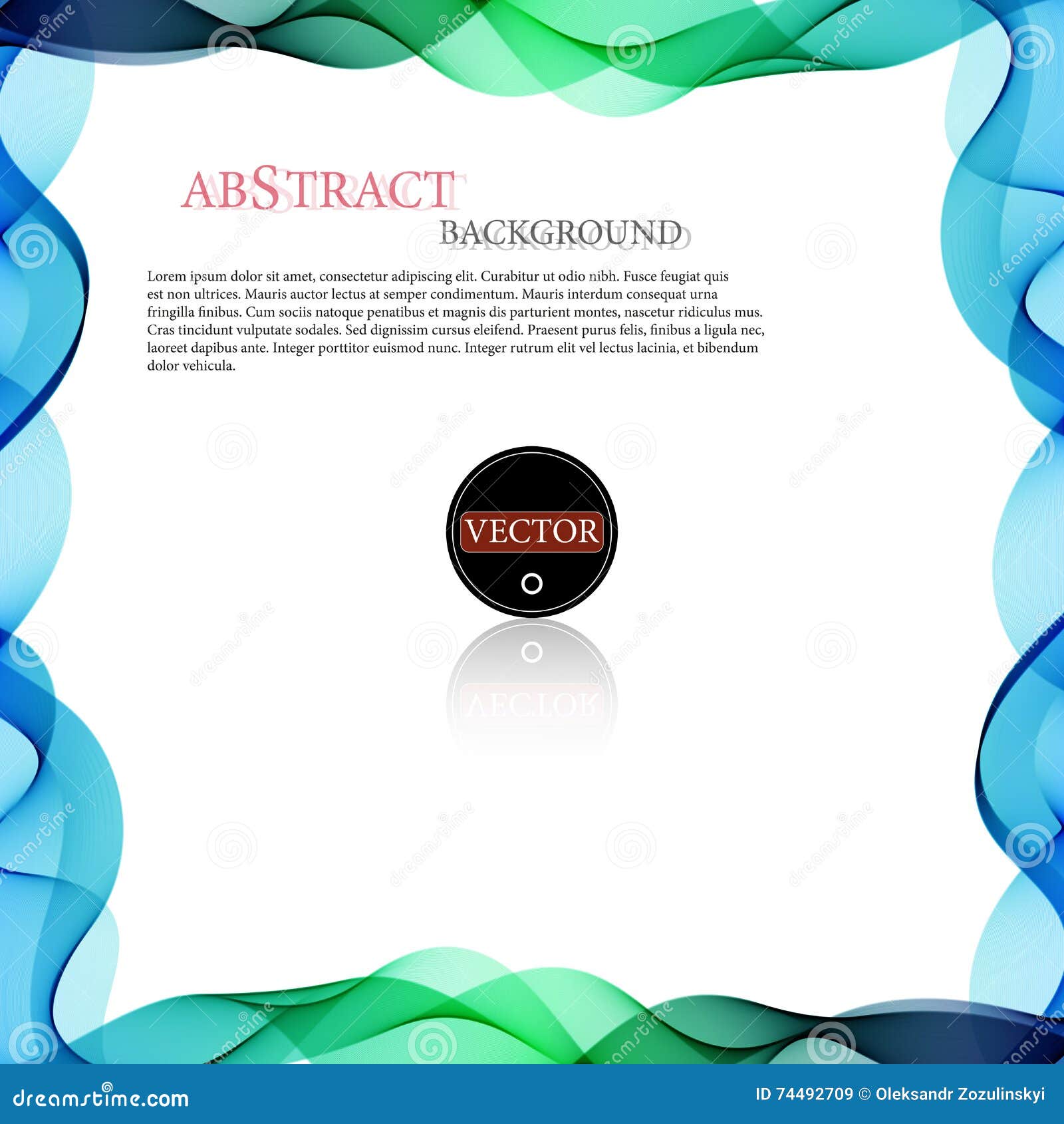 Vector Colorful Wave Shaped Stripes Border Background Stock Vector ...