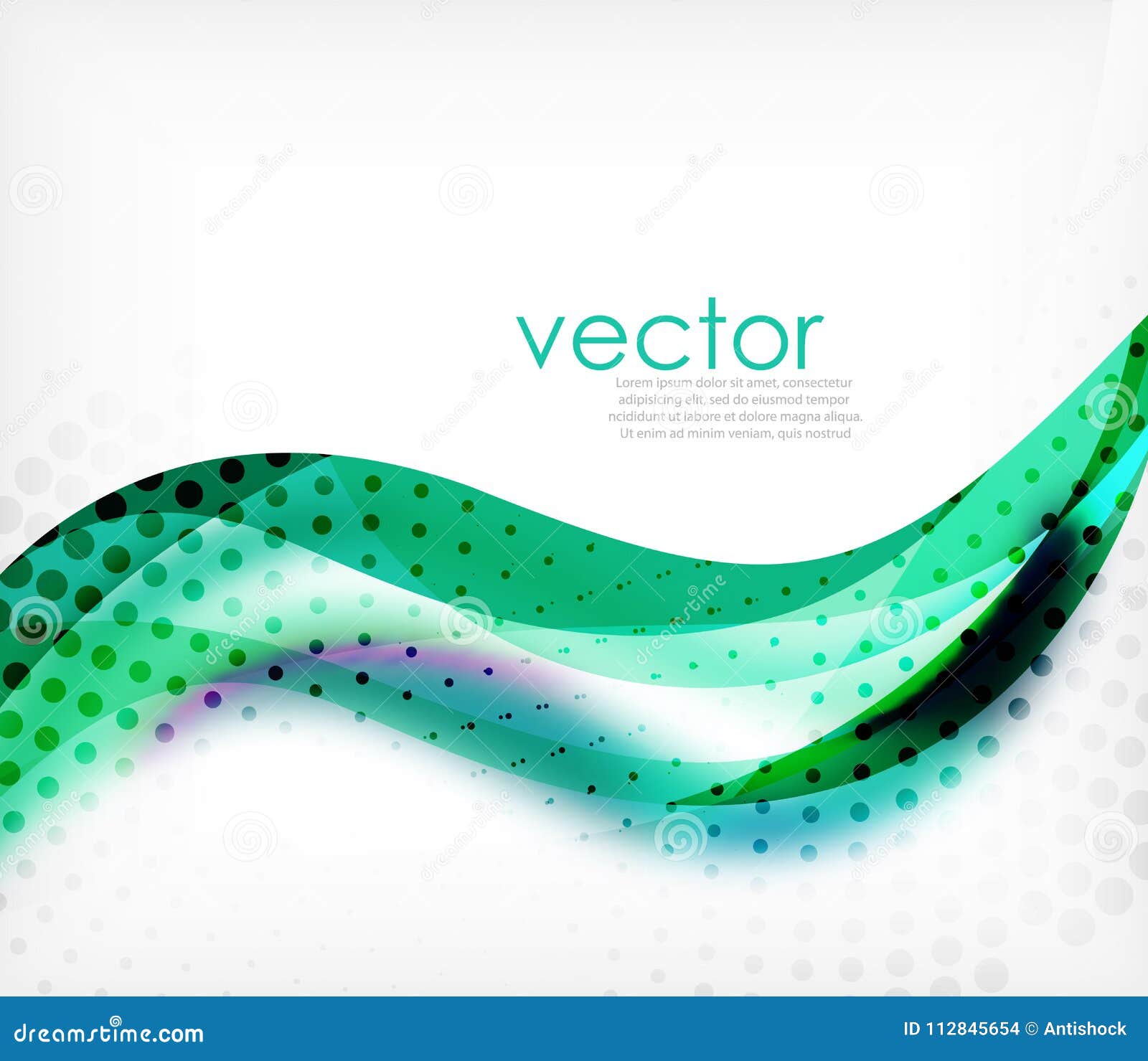 Vector Colorful Wavy Stripe on White Background with Blurred Effects ...