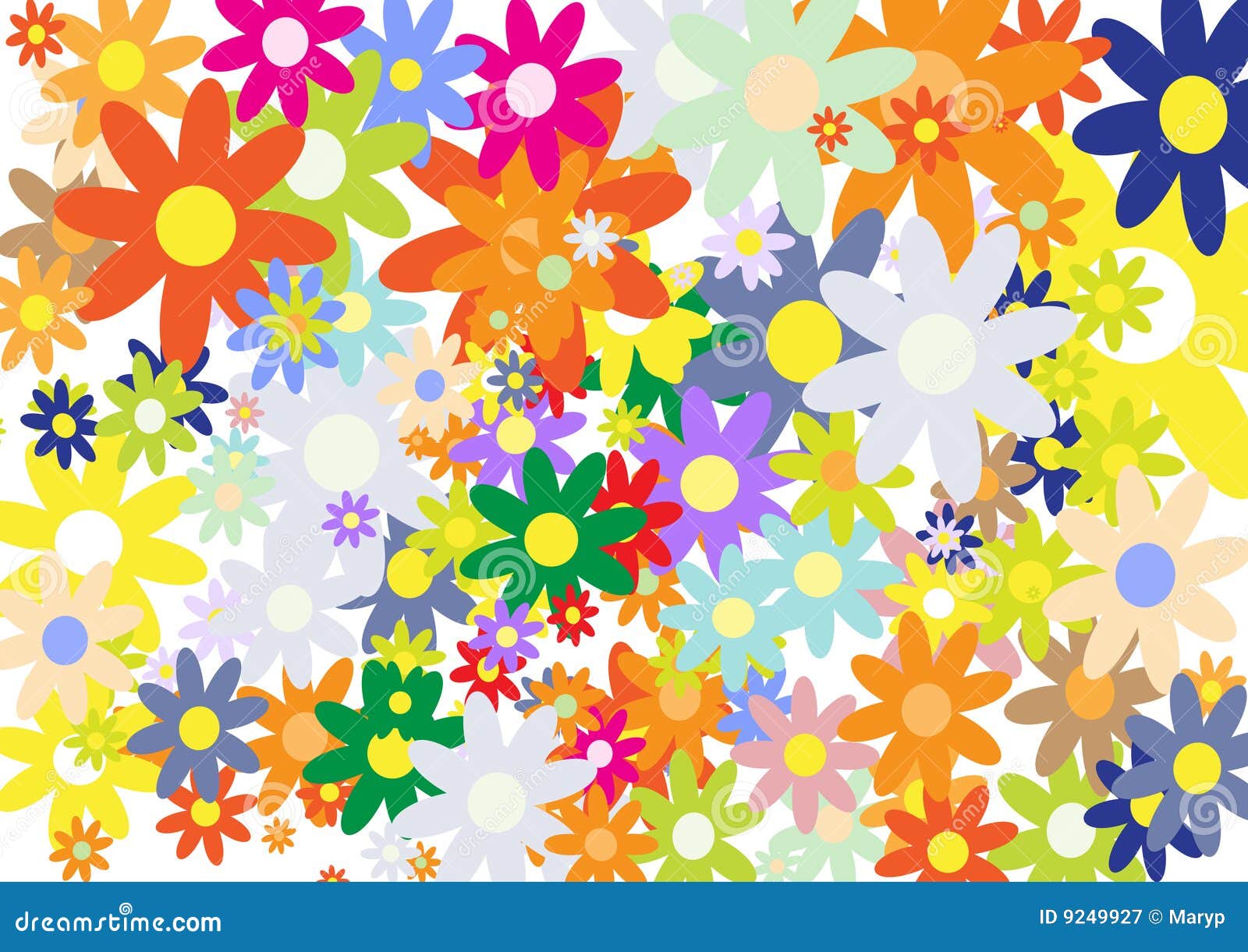 Vector Colorido De Las Flores Ilustración del Vector - Ilustración de ...
