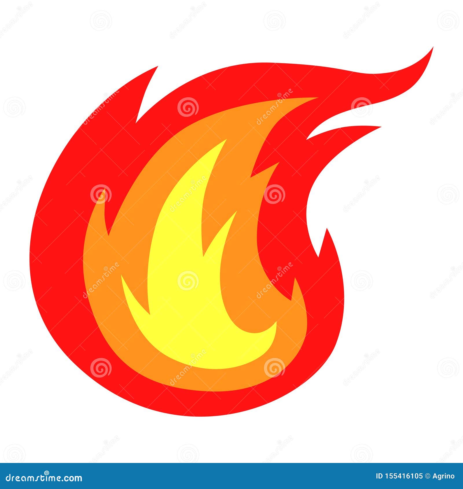 Vector colors fire icon stock vector. Illustration of vector - 155416105