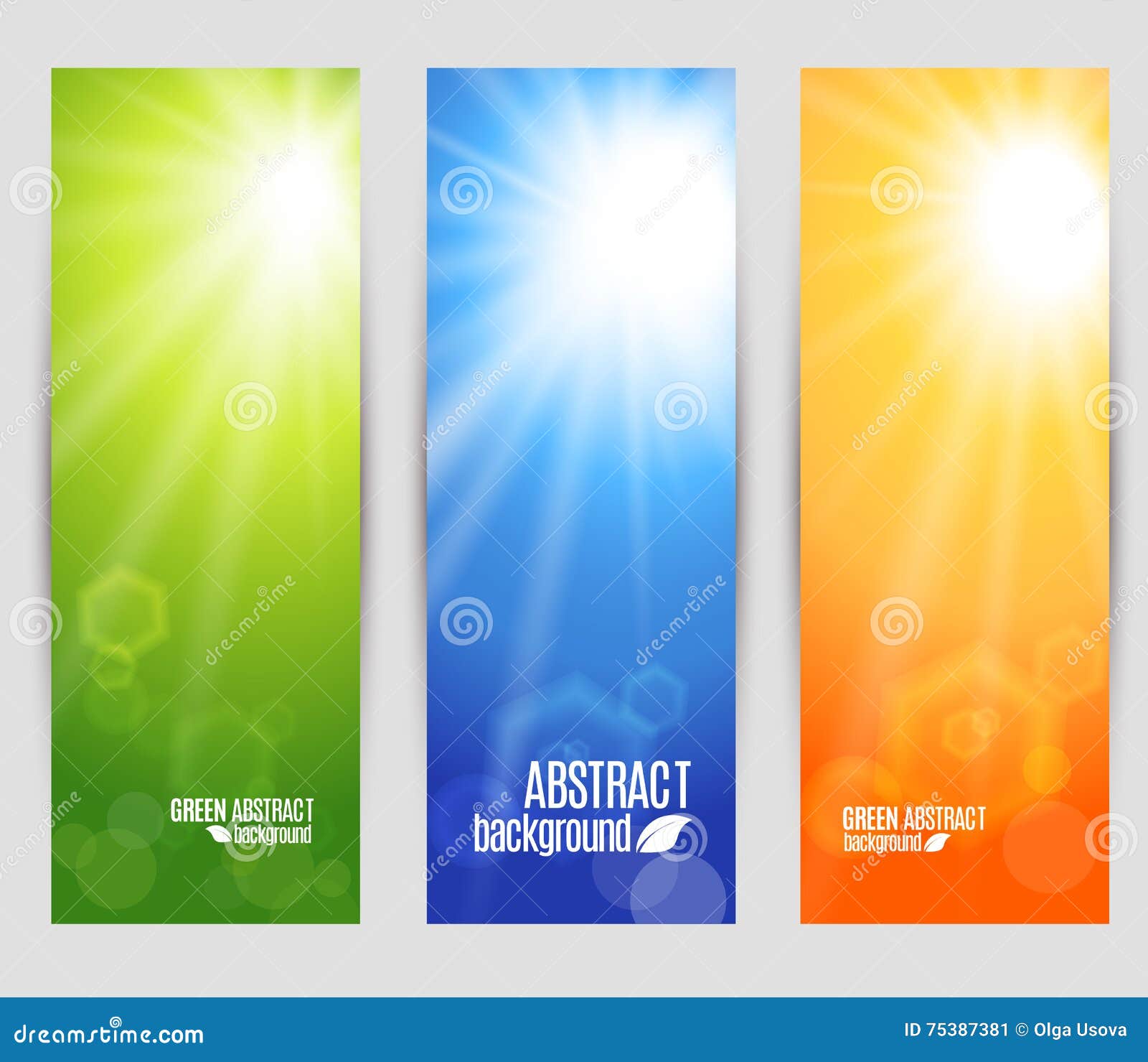 Vector Colors Set Banners of Shine Stock Vector - Illustration of ...