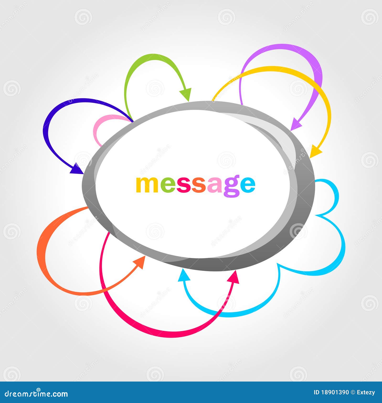 Vector Colour Arrows Speech Bubbles Stock Vector - Illustration of ...