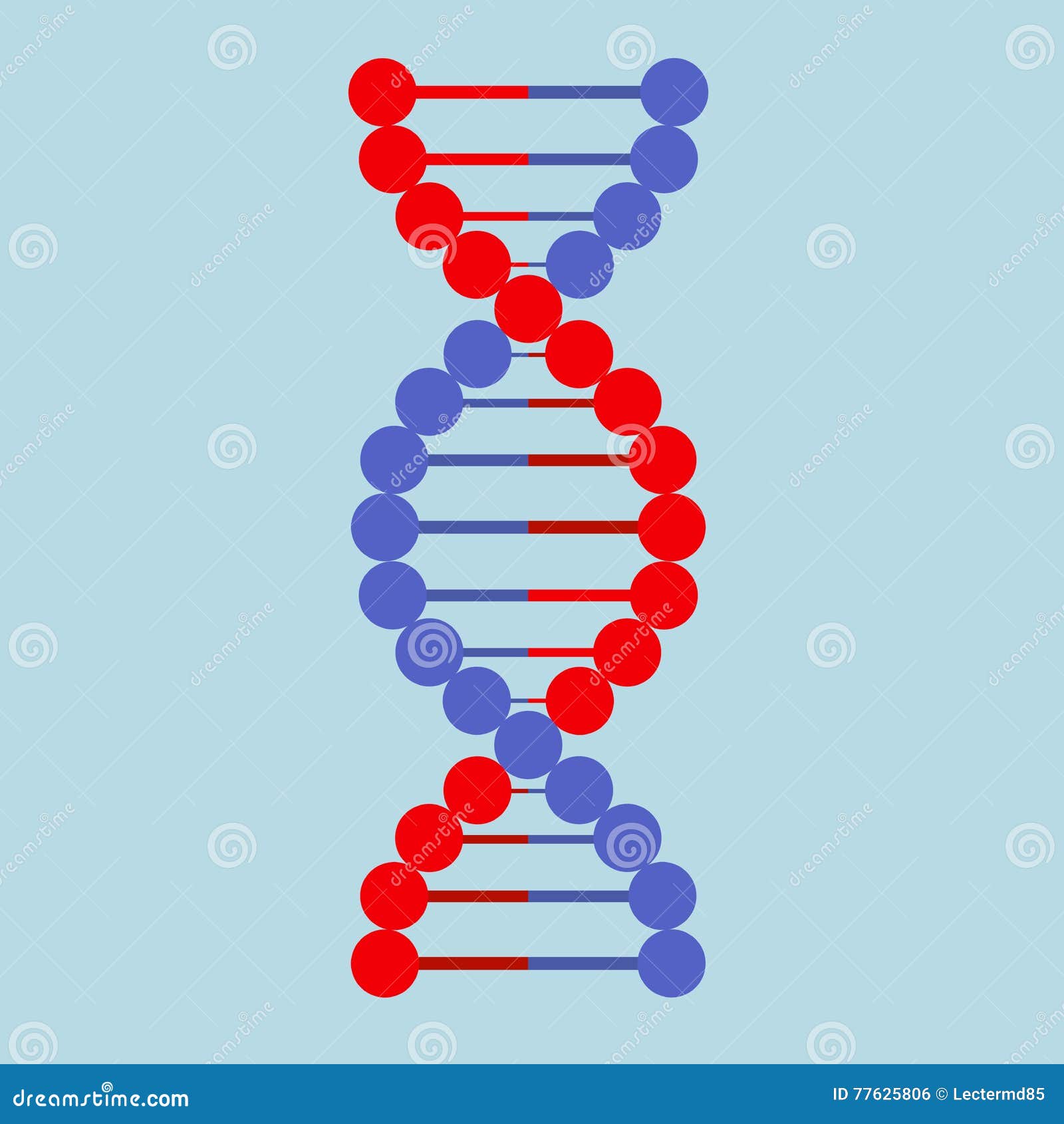Vector Colour Illustration DNA Icon Flat Stock Illustration ...