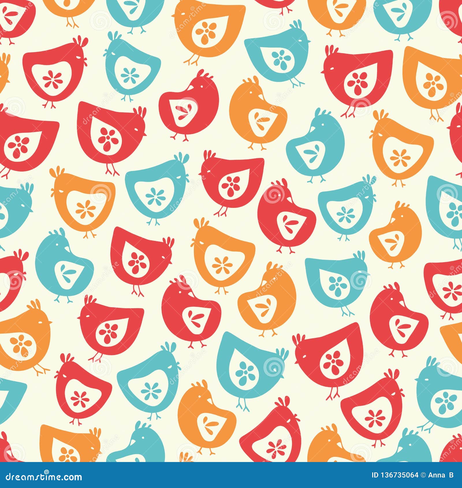 Vector Colourful Hen Chicks Seamless Repeat Pattern Background Stock ... Vector Colourful Hen Chicks Seamless Repeat Pattern Background Stock ...