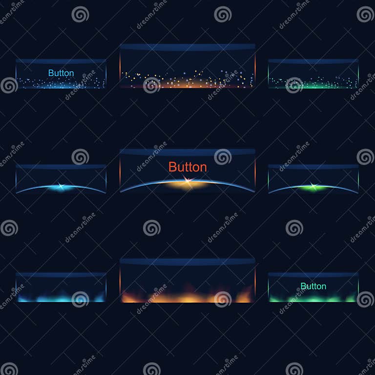 Vector Colourful Space Buttons Stock Illustration - Illustration of ...