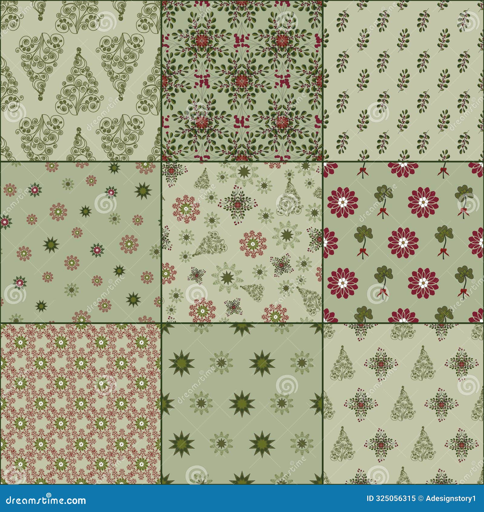 Vector Colourfull Christmas Range Pattern Backgrounds Editorial Image ...