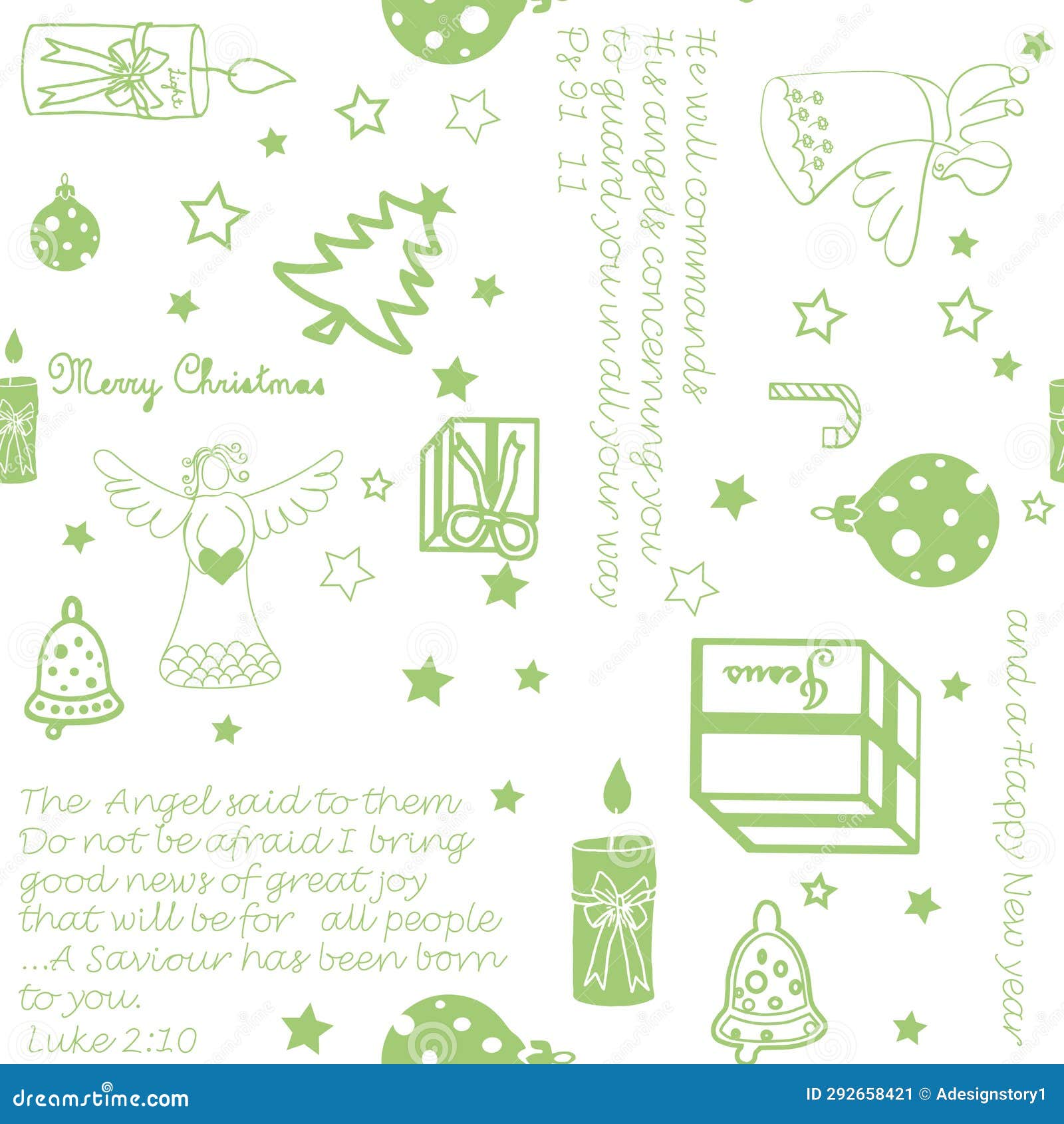 Vector Colourfull Silhouette and Angels Pattern Backgrounds Stock ...