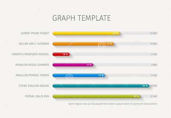 Vector Column Horizontal Graph Template Stock Vector - Illustration of ...