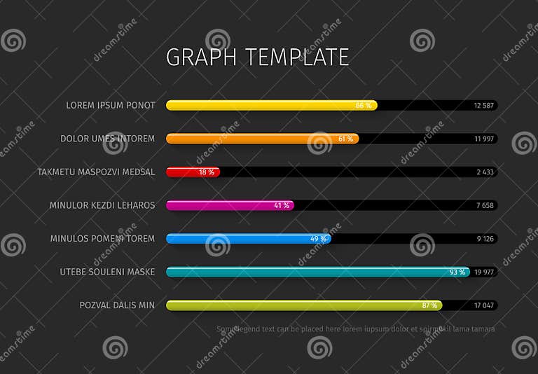 Vector Column Horizontal Graph Template Stock Vector - Illustration of ...