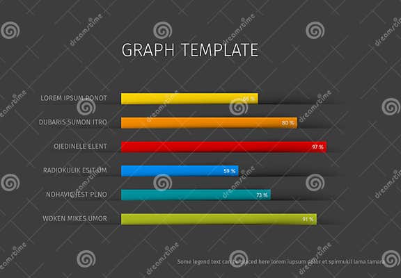 Vector Column Horizontal Graph Template Stock Vector - Illustration of ...