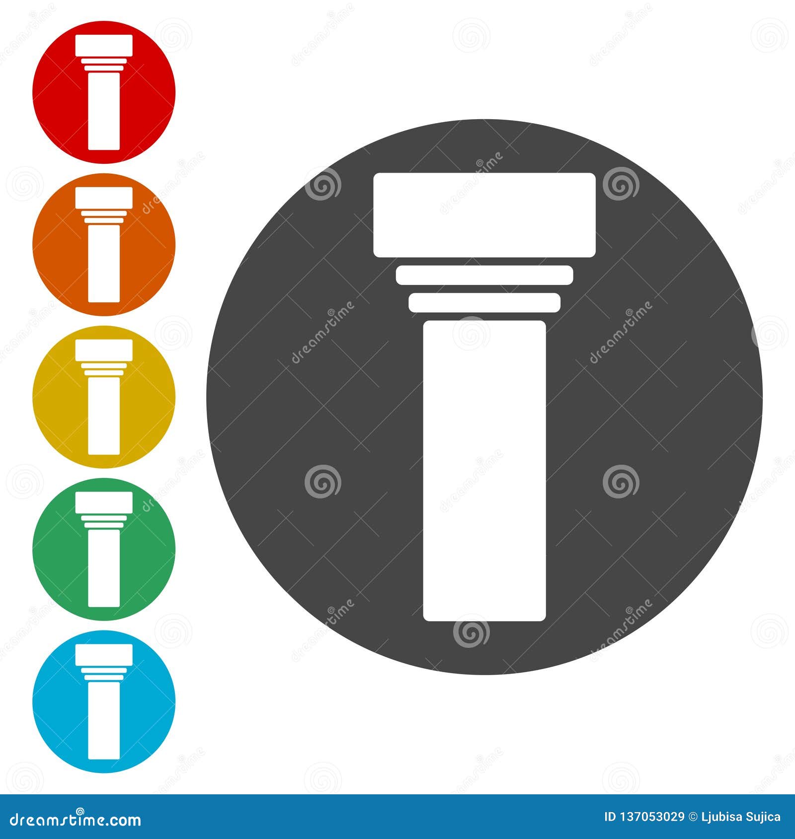 Vector Column icon set stock vector. Illustration of antique - 137053029