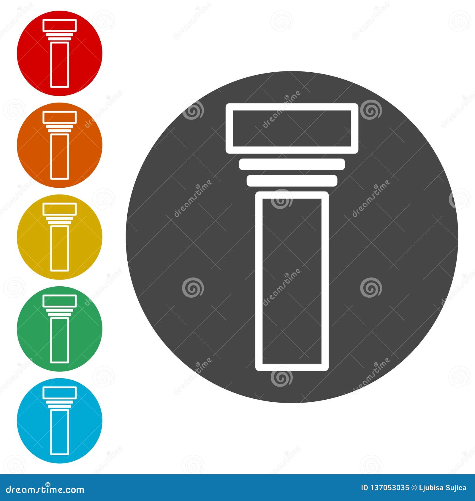 Vector Column icon set stock vector. Illustration of mediterranean ...