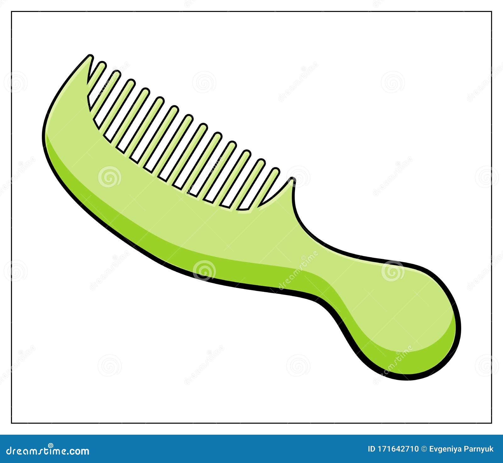 Vector Comb Single Icon in Cartoon Style. Stock Illustration Stock ...