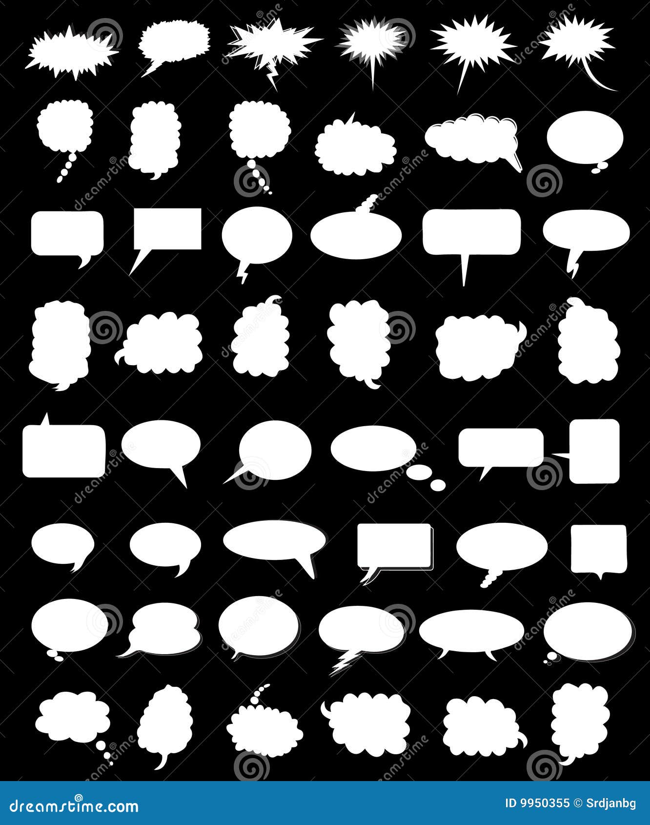 Vector comic balloons stock vector. Illustration of elements - 9950355