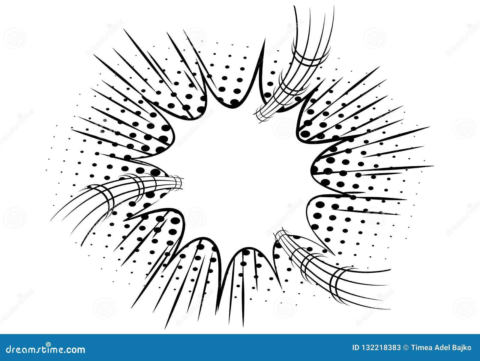 Vector Comic Book Abstract Explosion. Cartoon Blank Background. Stock ...