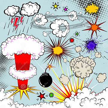 Vector Comic Book Explosion Stock Vector - Illustration of crunch ...