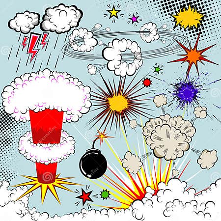 Vector Comic Book Explosion Stock Vector - Illustration of crunch ...
