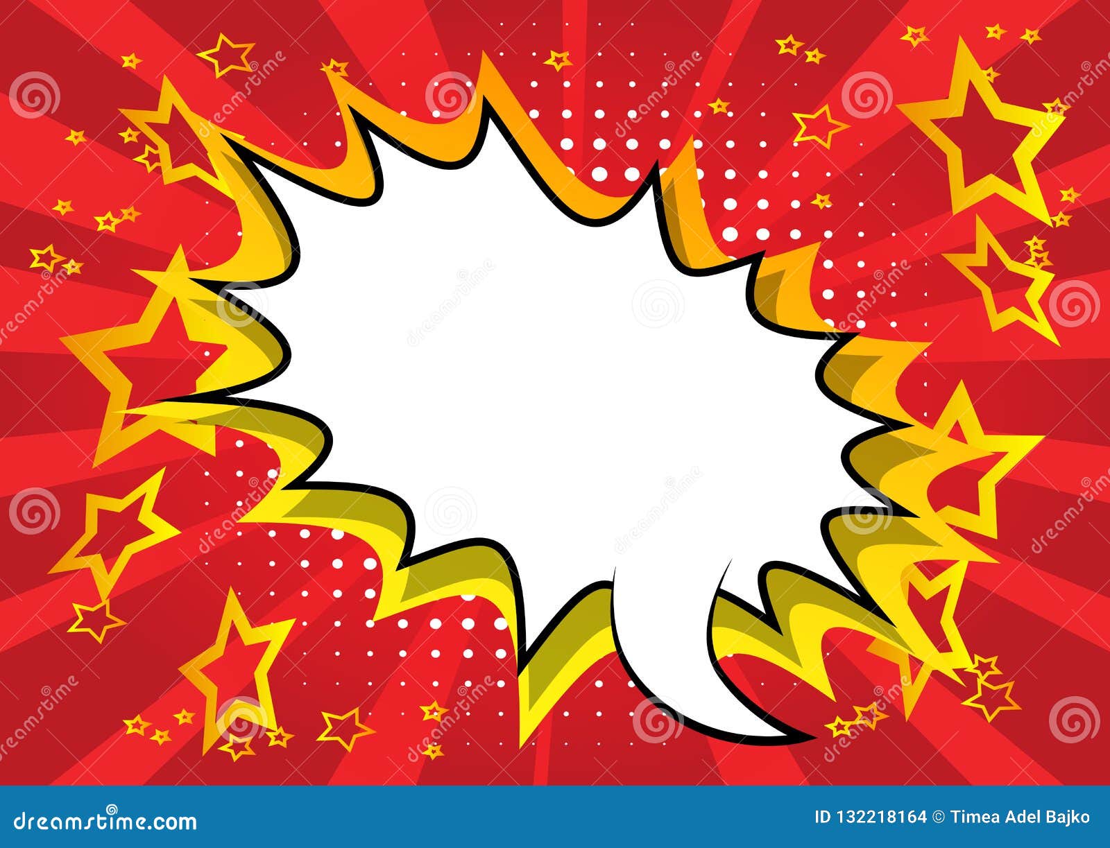 Vector Comic Book Abstract Explosion. Cartoon Blank Background. Stock ...