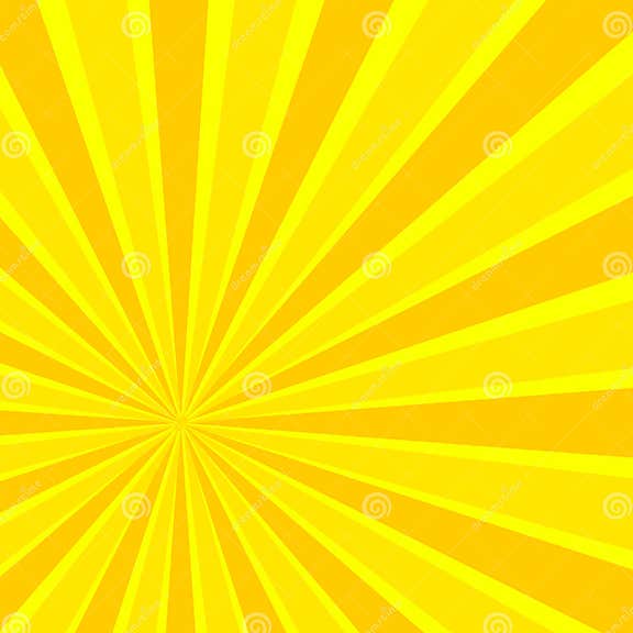 Vector Comic Book Sun Rays, Bright Yellow Background. Stock Vector ...