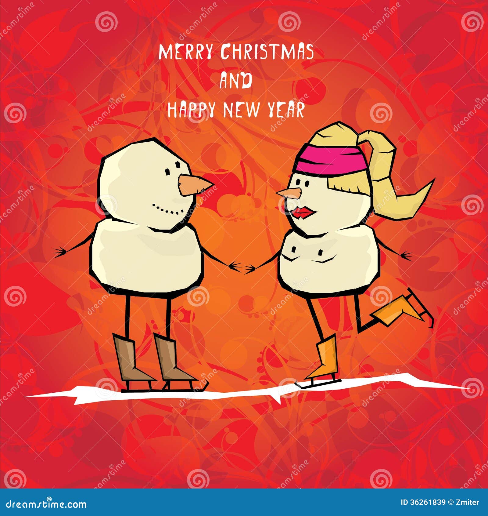 Vector Comic Cartoon Merry Christmas Illustration Stock Vector ...