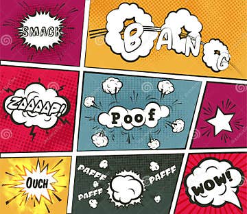 Vector comic effects set stock vector. Illustration of cloud - 48310317