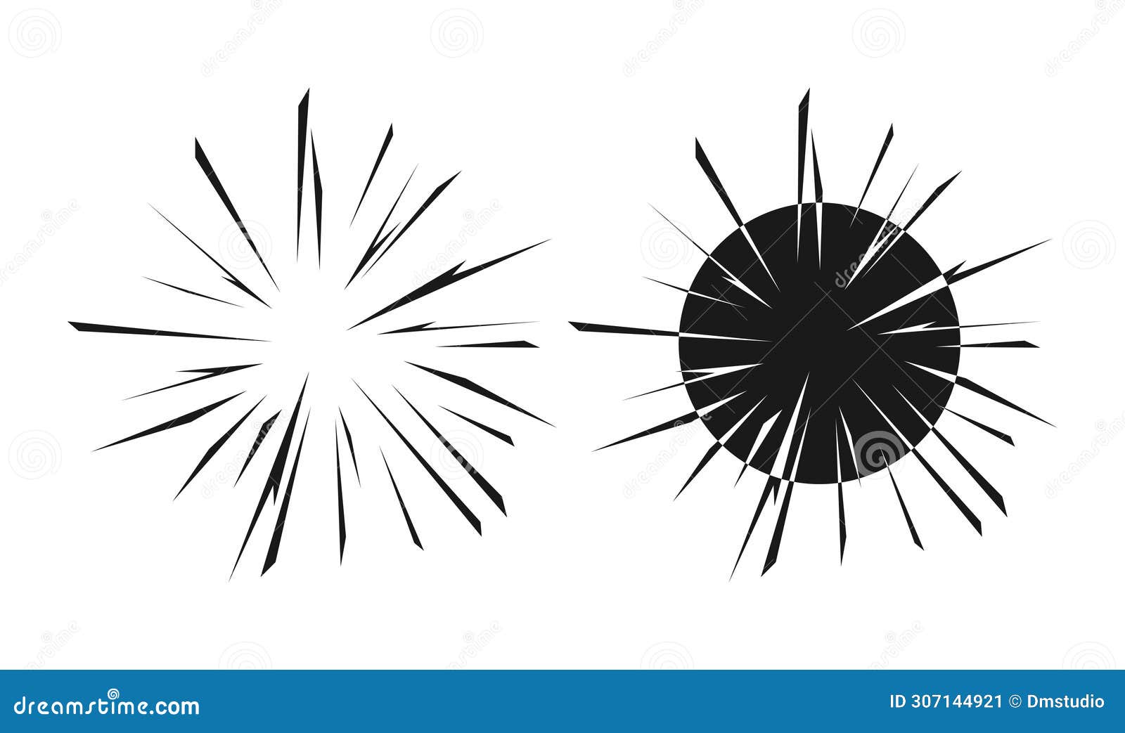 Vector Comic Book Explosion. Cartoon Exploding Rays Stock Vector ...