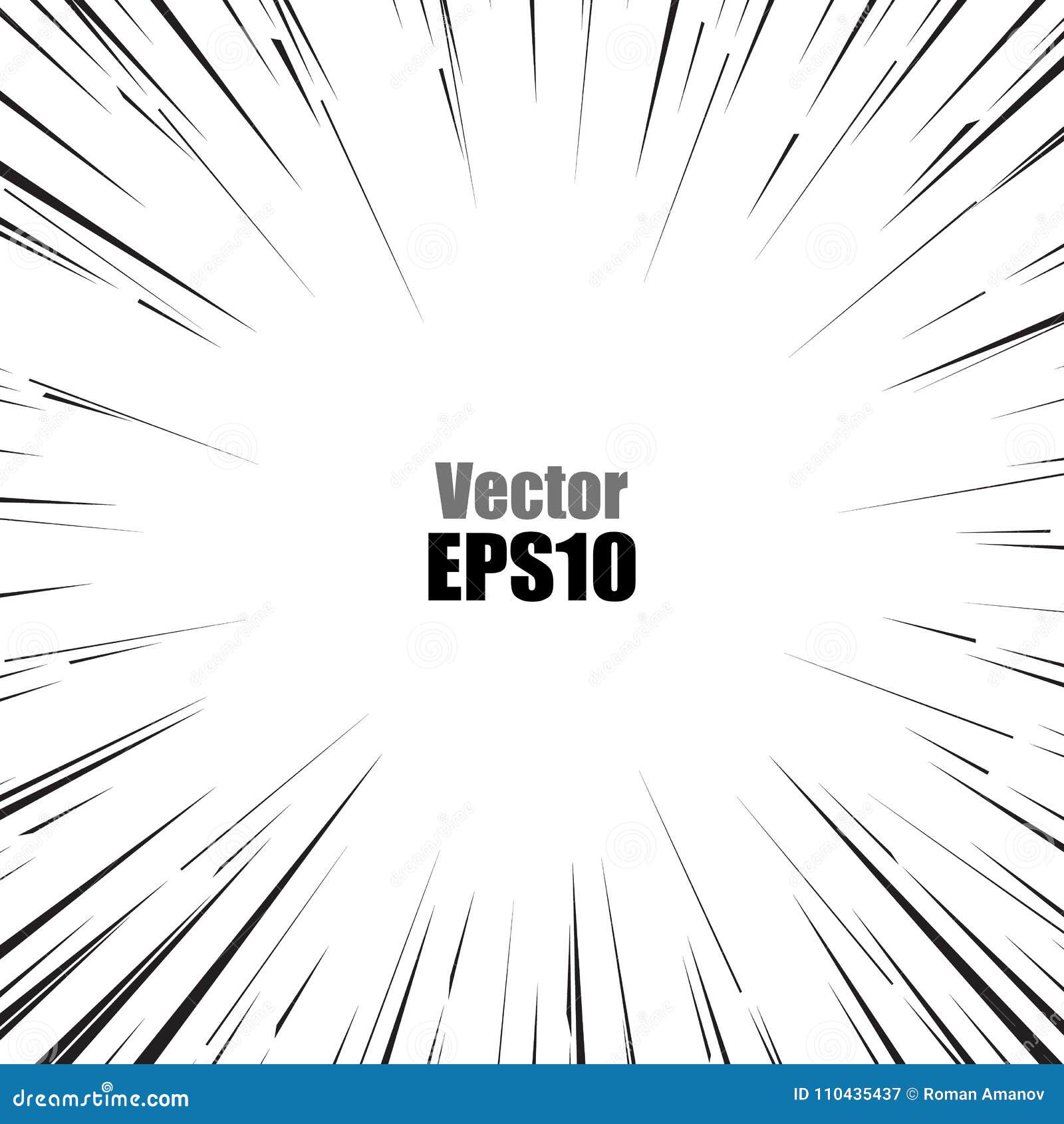Vector Comics Speed Concept. Warp Effect. Motion Vector Template Stock ...