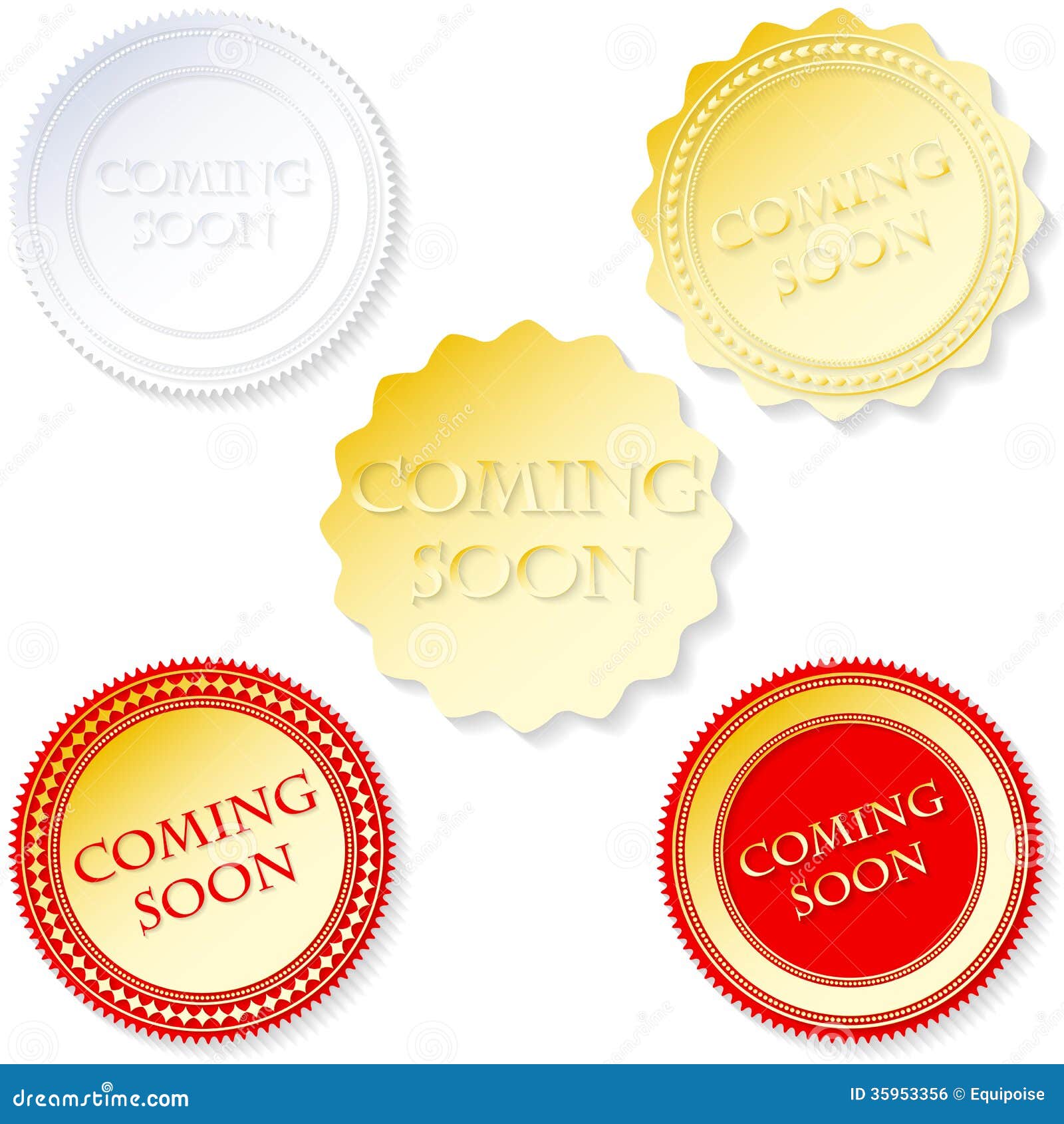 Vector coming soon set stock illustration. Illustration of label - 35953356