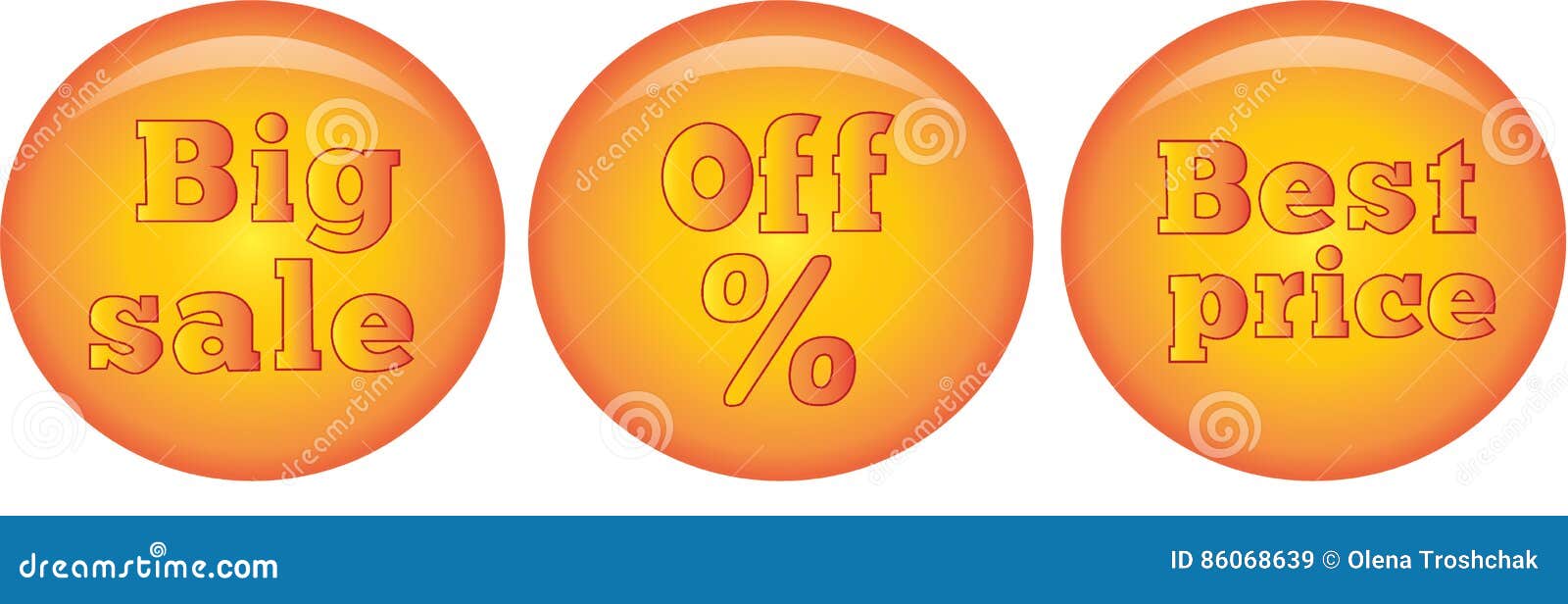Vector Commercial Goldy Buttons for Promotion Stock Vector ...