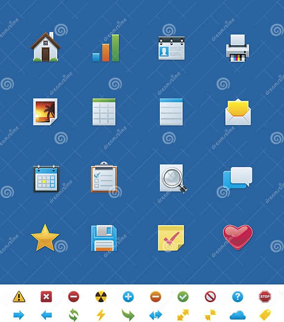 Vector Common Website Icons for Webmasters Stock Vector - Illustration ...