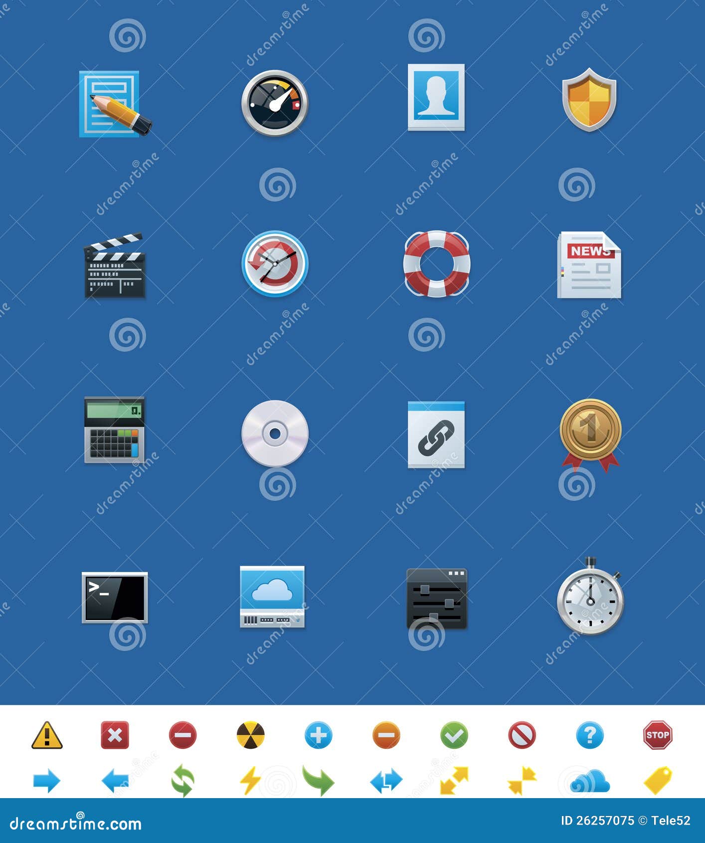 Vector Common Website Icons for Webmasters Stock Vector - Illustration ...