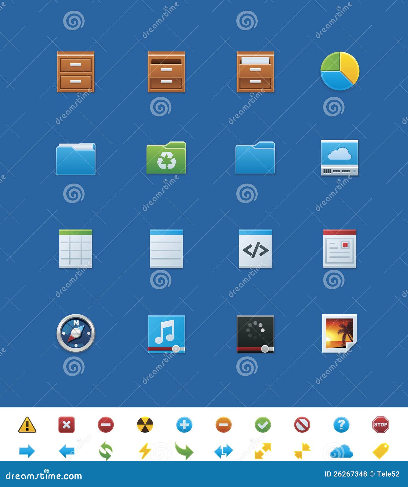 Vector Common Website Icons for Webmasters Stock Vector - Illustration ...